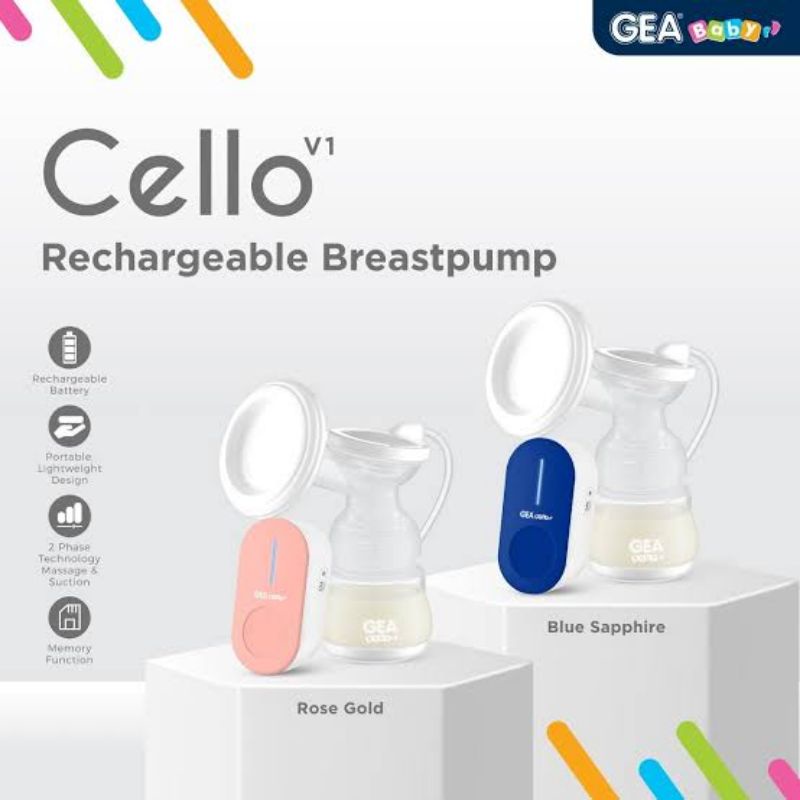 Jual Pompa Asi/pompa Susu electric / GEA baby Cello V1 Rechargeable ...
