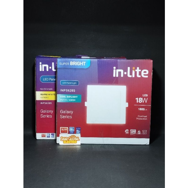 Jual Lampu downlight panel IB led inlite INPS628S kotak 18 Watt ...