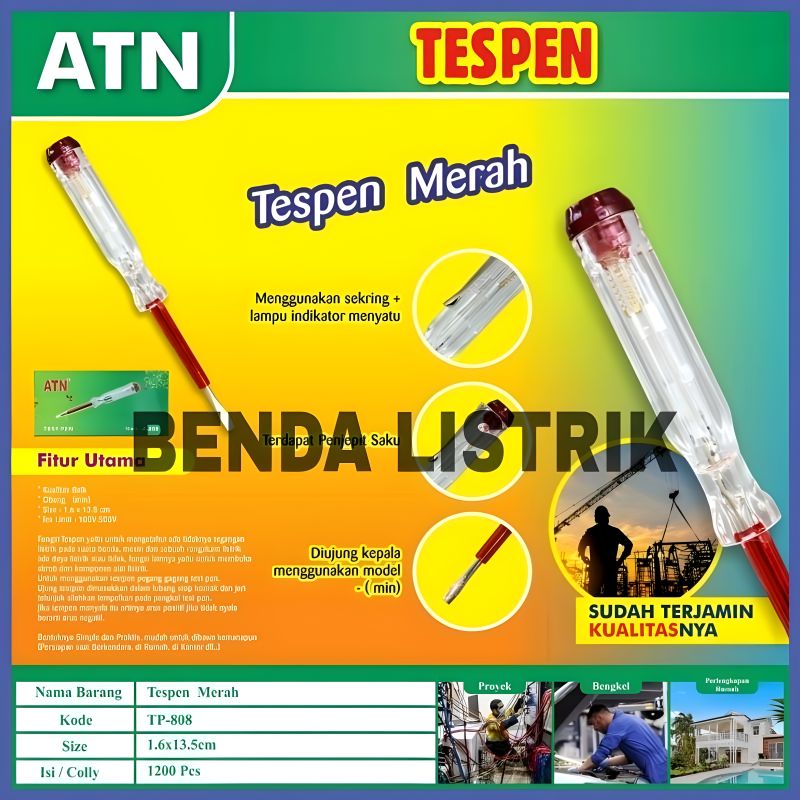 Jual Tespen Merah Kecil Min Atn - Tes Pen Listrik Atn | Shopee Indonesia