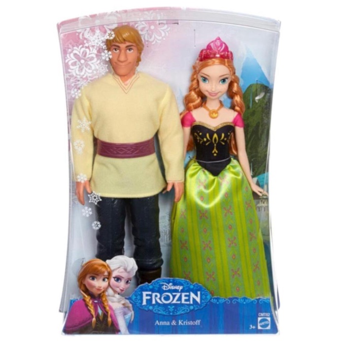 Jual Disney Frozen Anna and Kristoff Dolls Original Mattel | Shopee ...