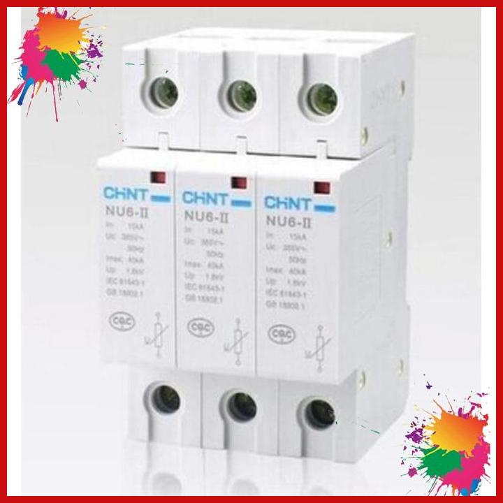Jual surge arrester chint nu6-ii 3p 40ka anti petir spd [bsi] | Shopee ...