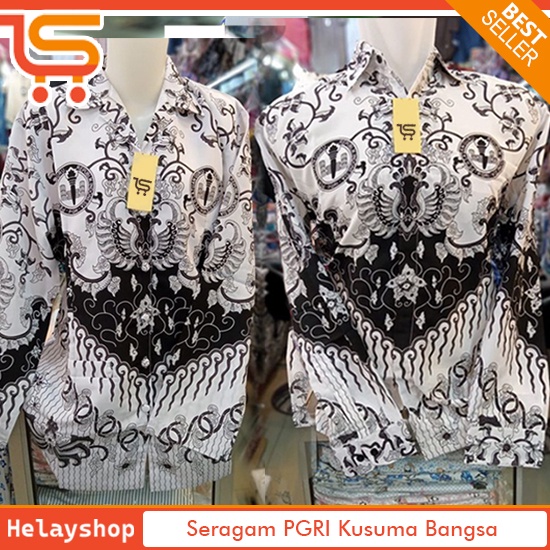 Jual BAJU PGRI SERAGAM BATIK PNS/ASN MOTIF KUSUMA BANGSA FULL FURING | Shopee Indonesia