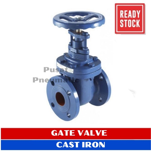 Jual 4" Gate Valve Cast Iron Type Flange JIS 10K Size 4 Inch DN 100 ...