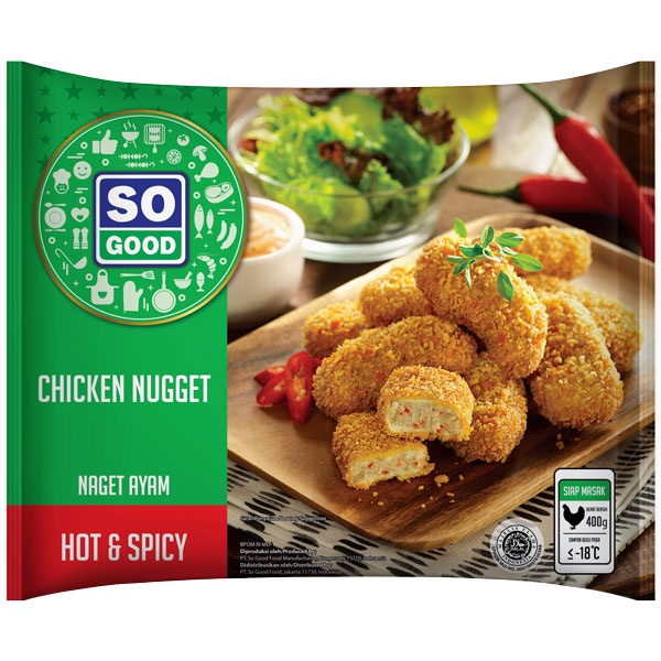 Jual SO GOOD FAMILY CHOICE NUGGET HOT SPICY 400 GR | Shopee Indonesia