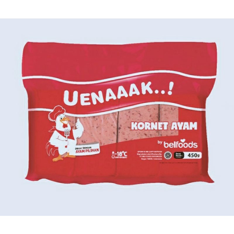 Jual BELFOODS UENAAAK KORNET AYAM 450 GR UENAK UENAAK LUNCHEON | Shopee ...
