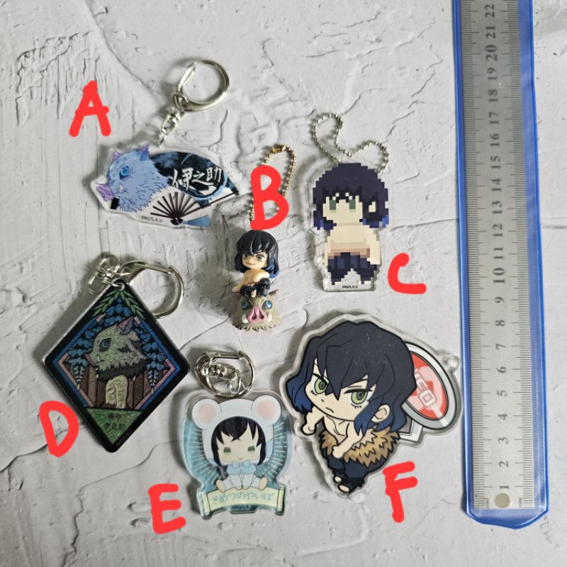 Jual official merch kinetsu no yaiba acrylic keychain inosuke | Shopee ...