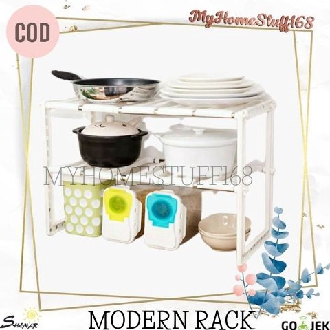Jual 1.1 SALE SHENAR RAK PANCI KUALI MODERN RACK 2 SUSUN DAPUR WASTAFEL ...