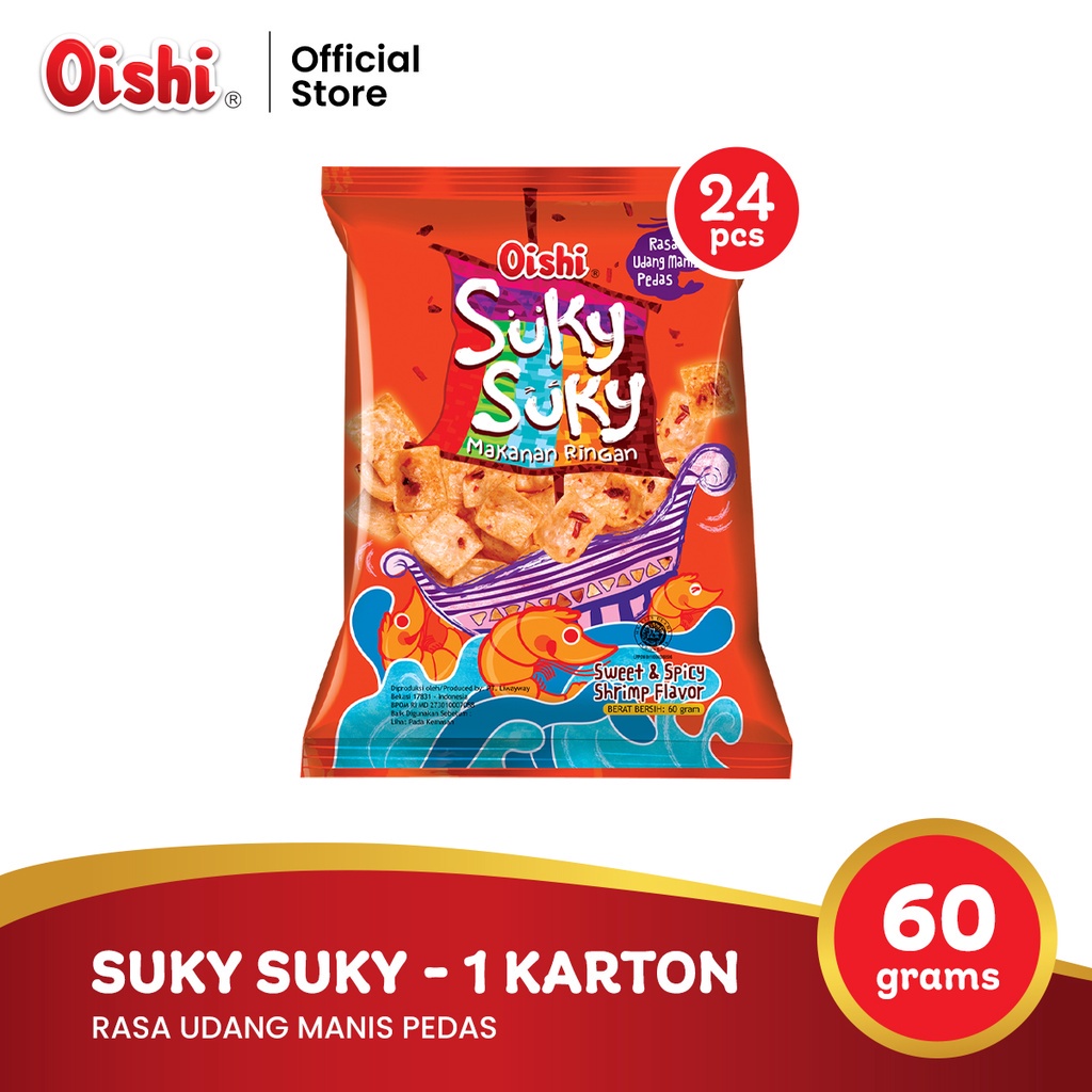 Jual Suky Suky Rasa Udang Manis Pedas - 1 Karton | Shopee Indonesia