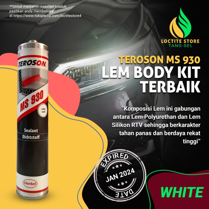 Jual LEM BODY KIT DAN KAROSERI KENDARAAN TERKUAT TEROSON MS930 WHITE ...