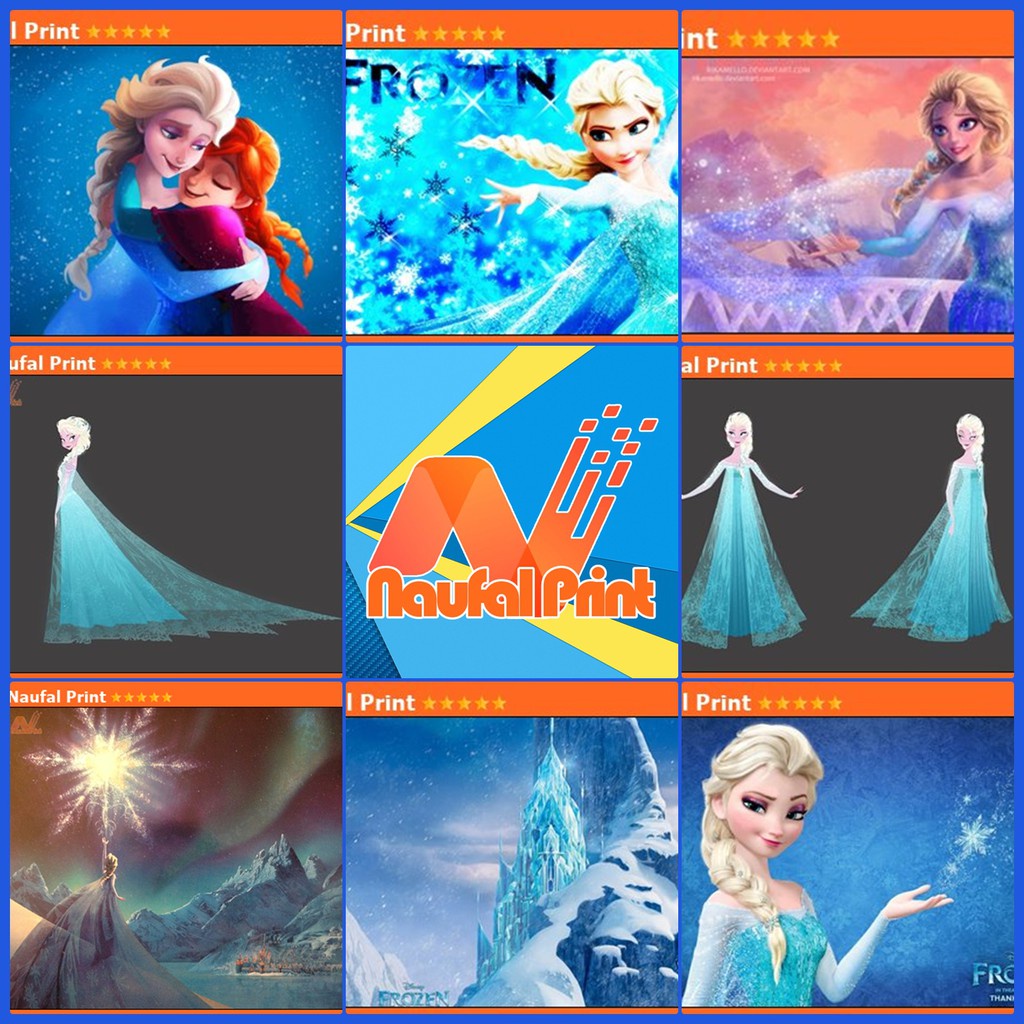 Jual Sticker | Poster A3 & A4 || frozen | elsa | disney | anna | olaf ...