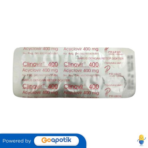 Jual CLINOVIR 400 MG STRIP 10 TABLET | Shopee Indonesia