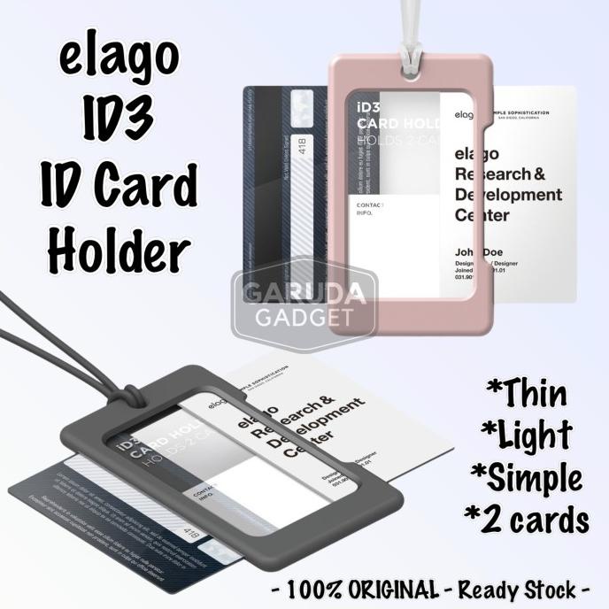 Jual Elago ID3 ID Card Holder Strap Name Tag Kerja Kantor NameTag Nama ...