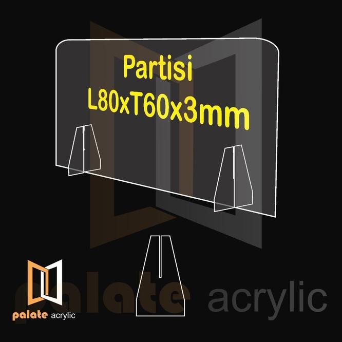 Jual Partisi Sekat / Pembatas Meja Akrilik 80X60 / Meja Kasir / Acrylic ...