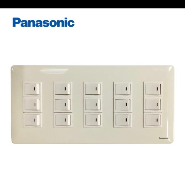 Jual saklar grid switch panasonic 6 9 12 15 gang tipe full color inbow ...