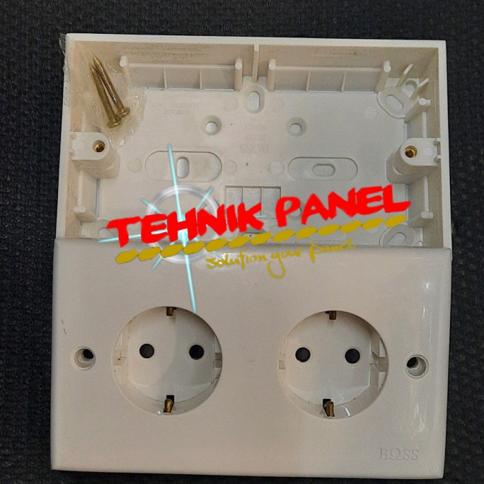 Jual Stopkontak boss 2 Gang + Outbow dus 2 Gang Boss/stopkontak BT426 ...