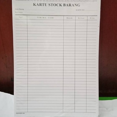 Jual [KODE PRODUK RYTSQ5149] kartu stok barang / Stock Card Kecil ( Isi ...