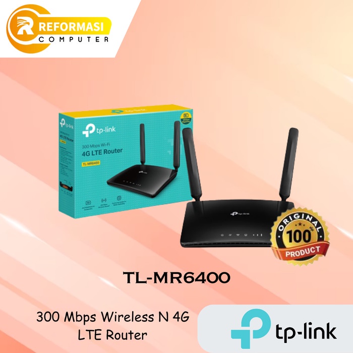 Jual TP-Link TL-MR6400 300Mbps Wifi N 4G LTE Router build-in 4G LTE ...