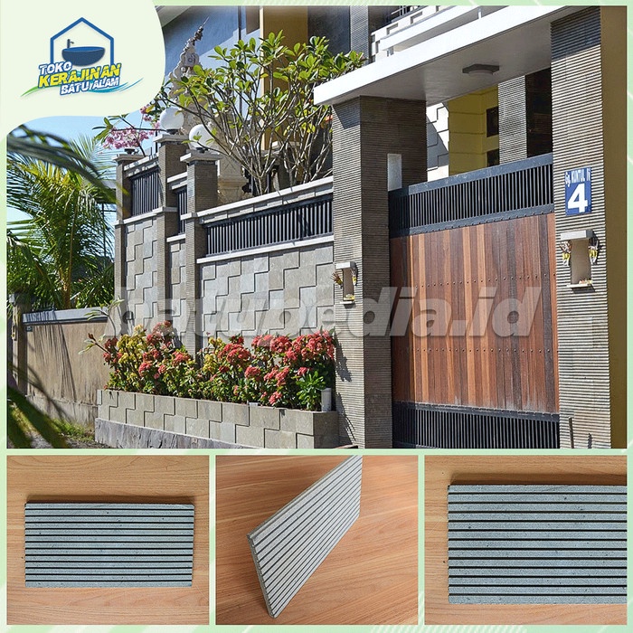 Jual Batu Alam Dinding Andesit Motif Alur Lurus Cocok Untuk Rumah ...