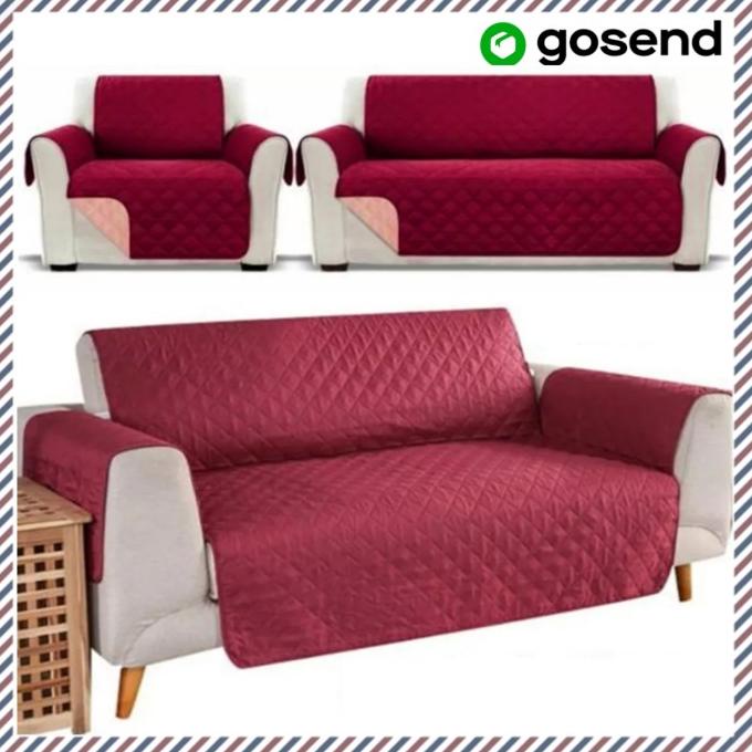 Jual New Cover Sofa Protector Couch Coat Waterproof Ukuran 2 Seater ...