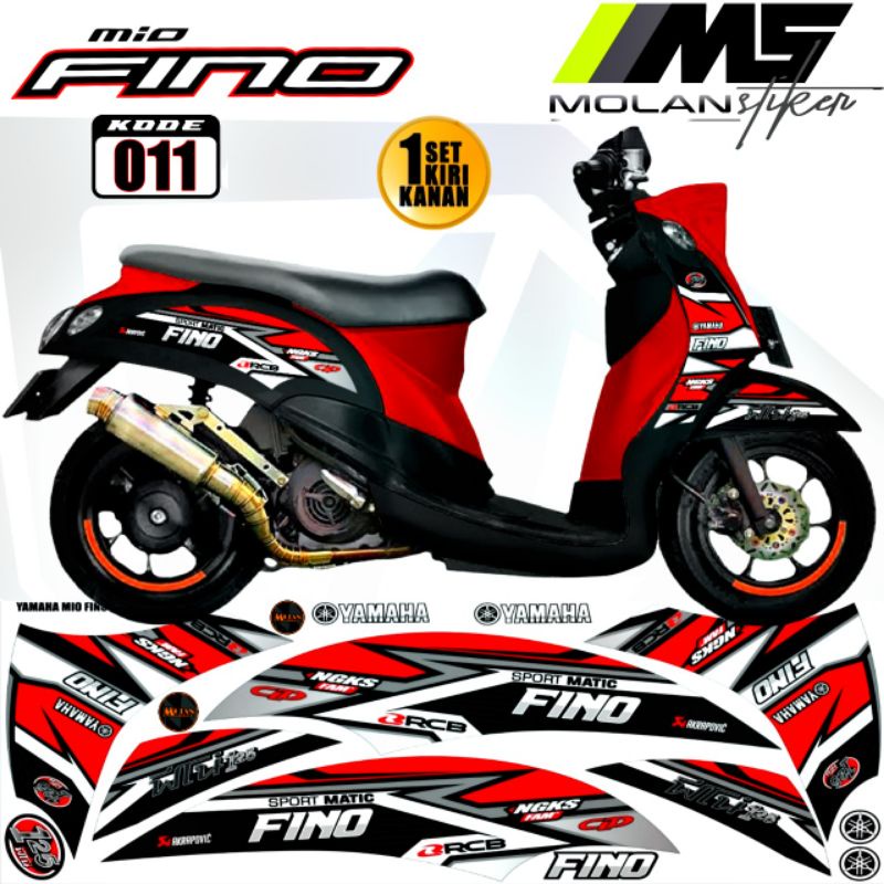 Jual Decal Sticker Striping Variasi Fino Carbu / Fino 110 Karbu 2012-2013 / Yamaha Fino 115 ...