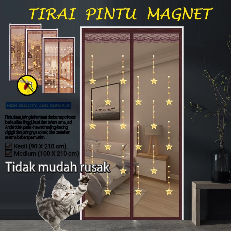 Jual Tirai Magnet Premium Mesh Buka Pinggir Anti Nyamuk Gorden Magnet ...