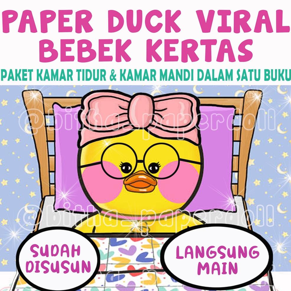 Jual Viral Paper Duck Paling Gemoy, Paket Lengkap Mainan Anak Kamar ...