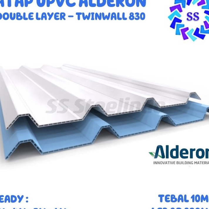 Jual murah ATAP UPVC GELOMBANG SPANDEX-SPANDEK MERK ALDERON 2 LAPIS ...