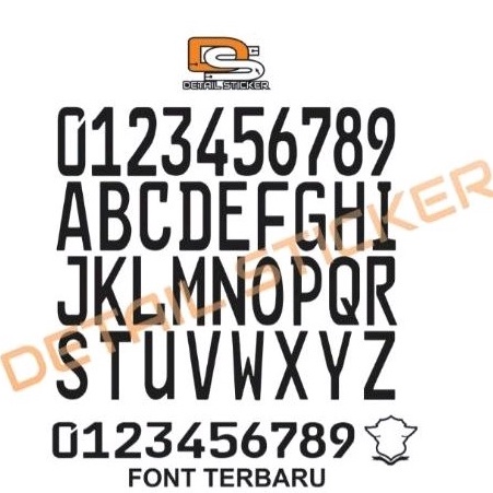 Jual Terjamin Cutting Sticker Huruf / Angka Plat Nomor MOBIL Font ...
