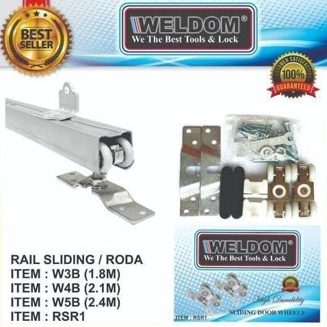 Jual Rel Gantung Pintu Geser/Sliding Rail Galvanis D2/J2/W2B Panjang 1 ...