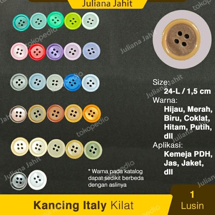 Jual 24L - Kancing Seragam Dinas Pdh Jas Safari Italy Itali Kilat ...
