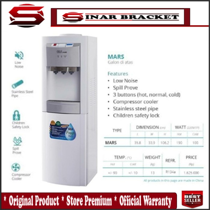 Jual ALAT DAPUR - GEA MARS STAND WATER DISPENSER GALON ATAS NEW ...