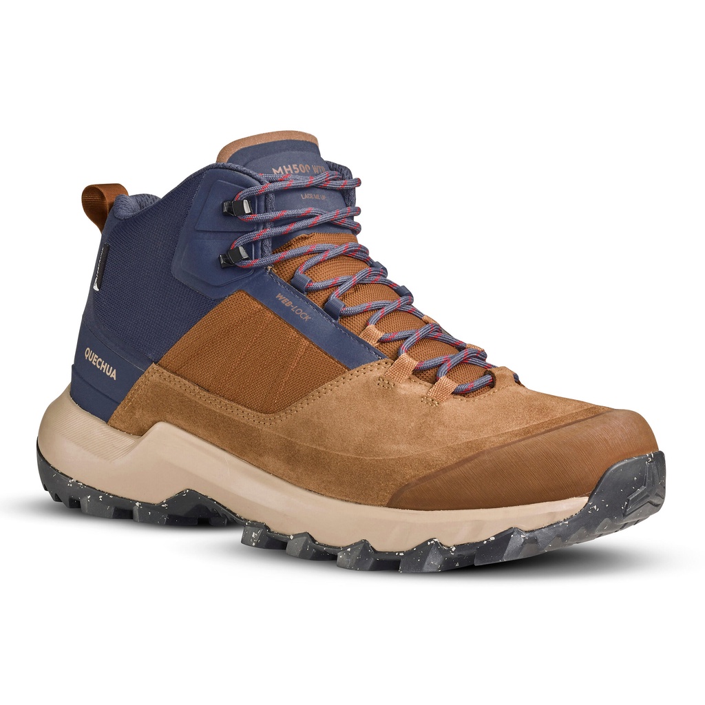 Jual Decathlon QUECHUA Sepatu kedap air sedang hiking pria MH500 ...