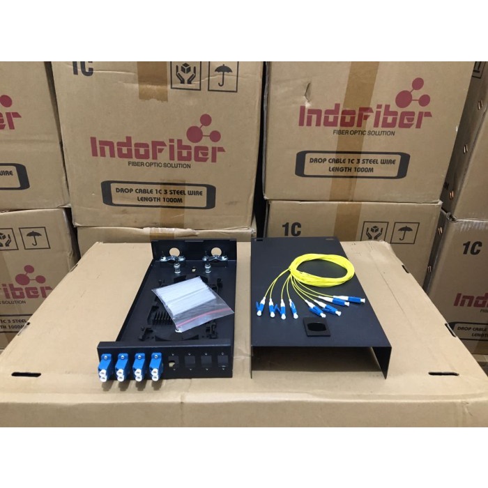 Jual Roset besi 4 core LC komplit / mini OTB besi/ roset fiber optic ...