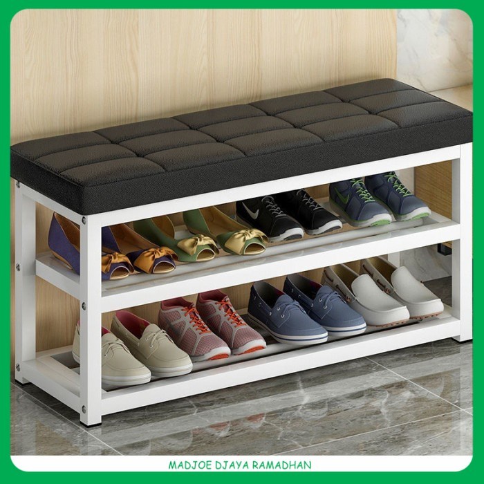 Jual Rak Sepatu Sandal Rak Bangku Duduk Bangku Sofa 2 Susun Rack 2 In 1 ...