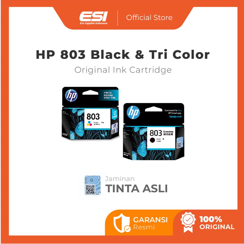 Jual Esiofficial HP 803 Black dan Tri-color (3YP42AA F6V20AA) Original ...