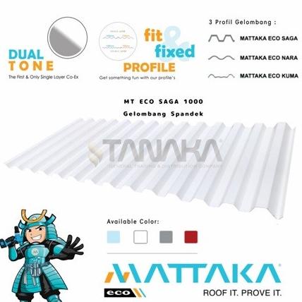 Jual Atap UPVC Mattaka Single Layer Eco Saga 1000mm | Shopee Indonesia