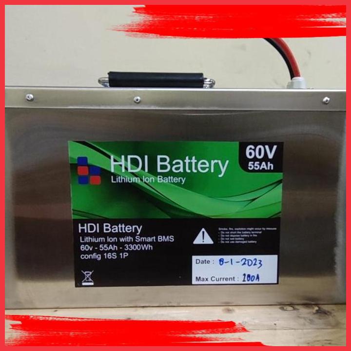 Jual (HKDK) BATERAI PACK LITHIUM ION 72V 42AH MOTOR LISTRIK SMART BMS ...