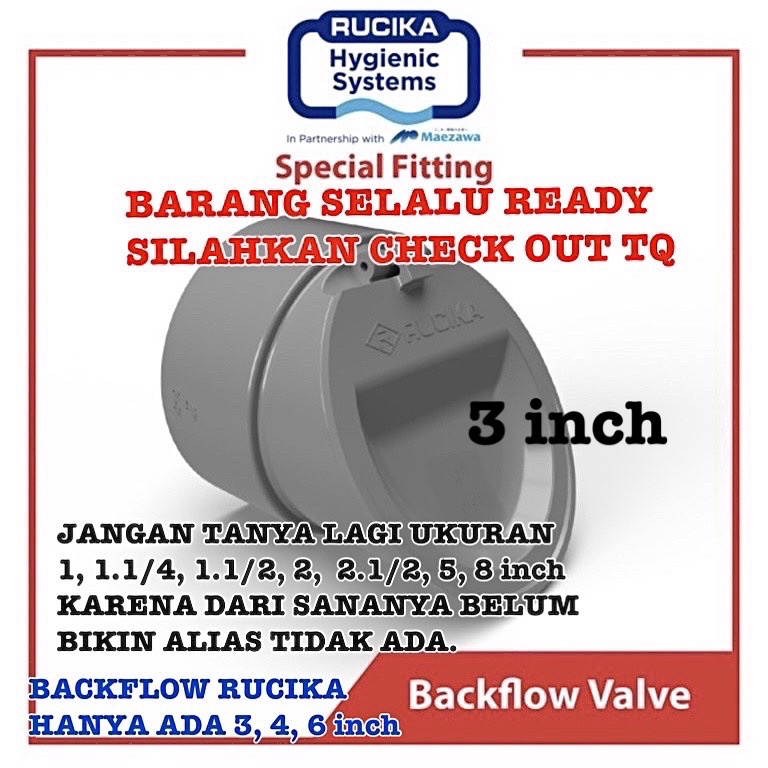 Jual Product Impor [BARANG READY] 3” tutup pipa anti banjir Backflow ...