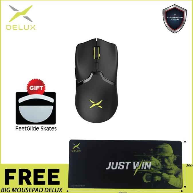 Jual New Delux M800 Pro Wireless Gaming Mouse With Paw 3370 Sensor Berkualitas | Shopee Indonesia