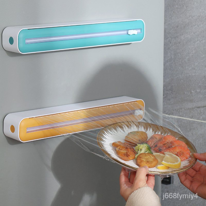 Jual &2in1 Plastic Wrap Dispenser Cling Film Dispenser Cutter Saran ...