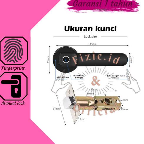 Jual Smart Home Smart Door lock Handle Pintu Kunci Rumah Digital ...