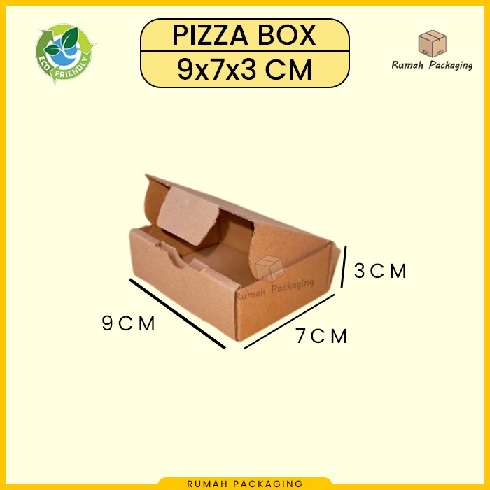 Jual Kardus / Kotak Box Pizza Die Cut Packing Polos 9x7x3 cm | Shopee ...