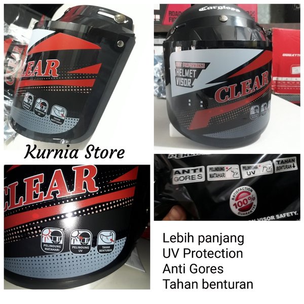 Jual Kaca Helm Bogo Merk Injak Kaca Helm Cembung | Shopee Indonesia