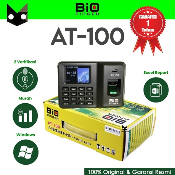Jual BEST QUALTY Biofinger AT100 Mesin Absensi Sidik Jari Fingerprint ...