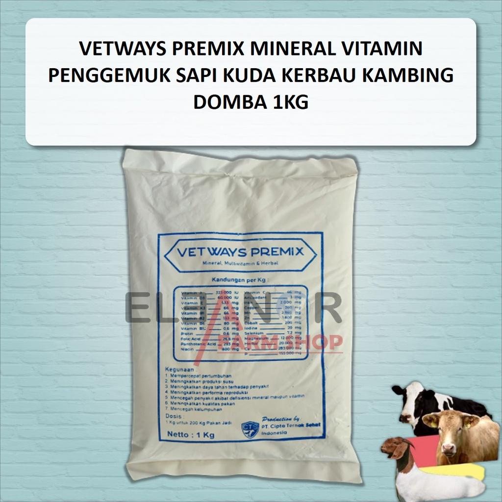 Jual Vetways Premix Mineral Vitamin Penggemuk Sapi Kuda Kerbau Kambing ...