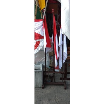 Jual Tempat Tiang Atau Kayu Bendera Indonesia Merah Putih 3 Lubang ...