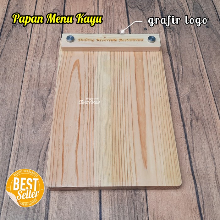 Jual Best Seller Papan Menu Kayu Board / Buku Cover Menu A4 Resto Cafe ...