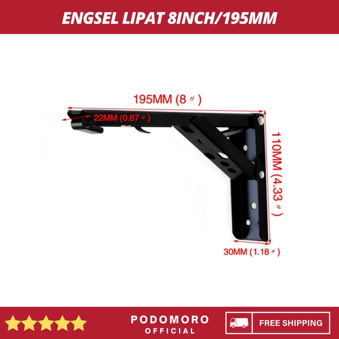 Jual Ready Stok - Bracket Engsel Siku Meja Lipat Ambalan Dinding ...