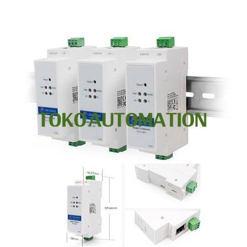 Jual Din Rail RS485 to Ethernet Converter RS485 to RJ45 Modbus TCP RTU PW13 | Shopee Indonesia
