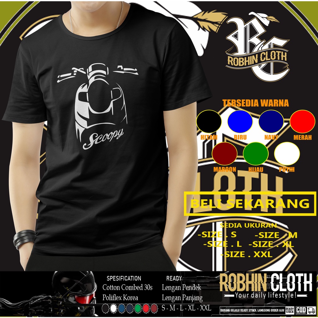 Jual Kaos Honda Scoopy Siluet Baju Otomotif | Shopee Indonesia